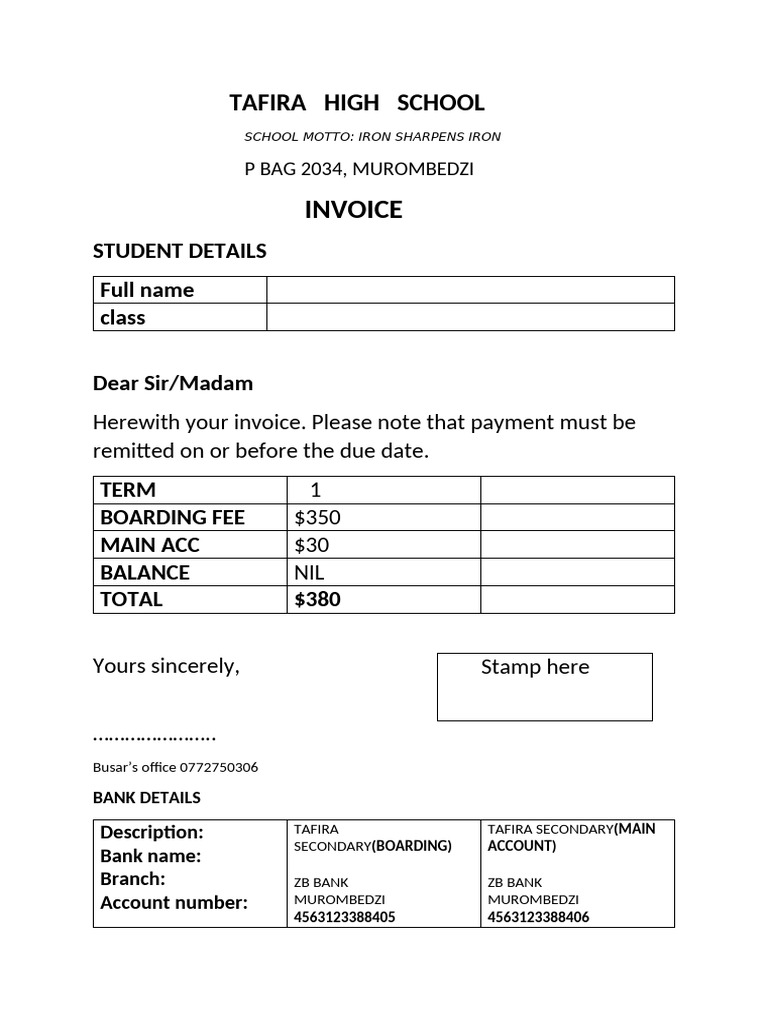Fees Invoice | PDF