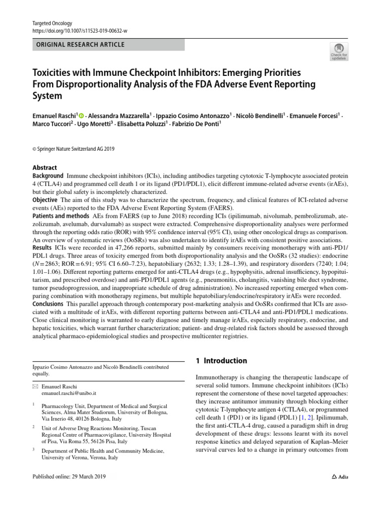 Toxicities With Immune Checkpoint Inhibitors: Emerging Priorities From ...