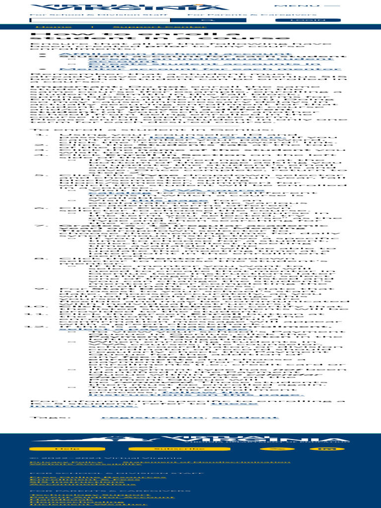 Genius SIS Student Enrollment Guide | PDF
