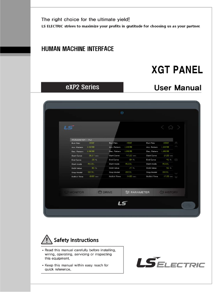 XGT Panel HW Manual - eXP2 - Eng - V1.2 | PDF | Usb | Programmable Logic Controller