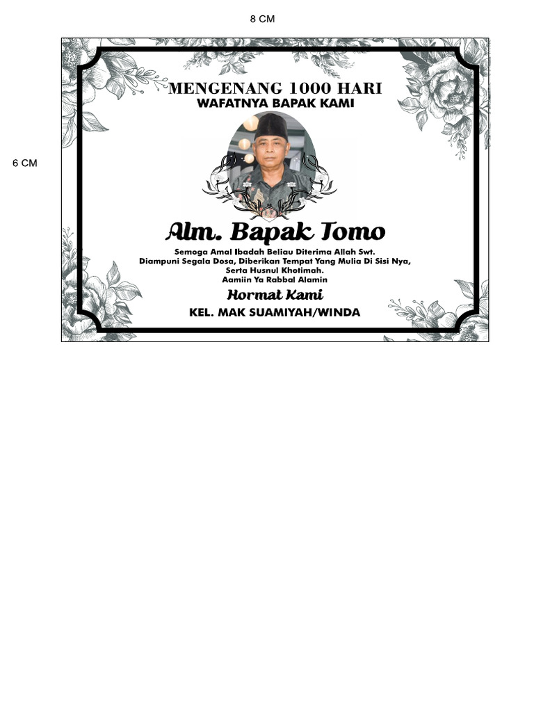 1000 Hari BPK Tomo | PDF