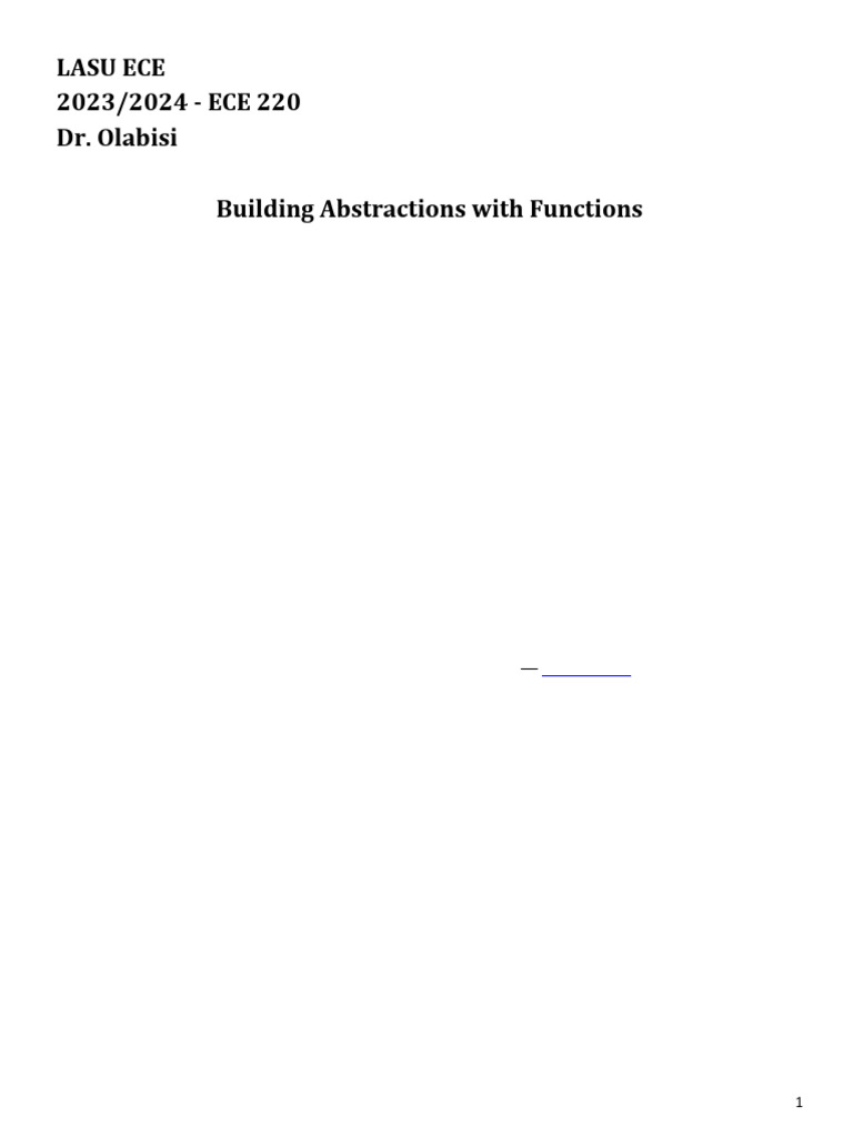 NOTE - Building Abstractions With Functions | PDF | Parameter (Computer Programming) | Function ...