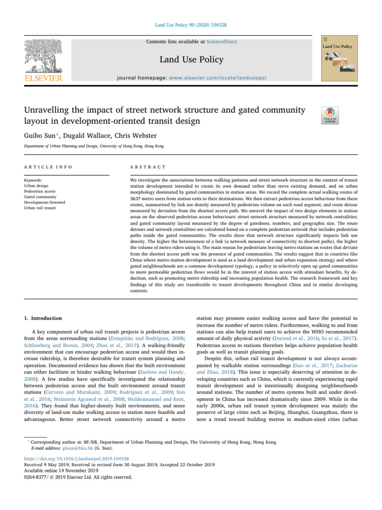 Unravelling The Impact of Street Network Structure and Gated Community ...