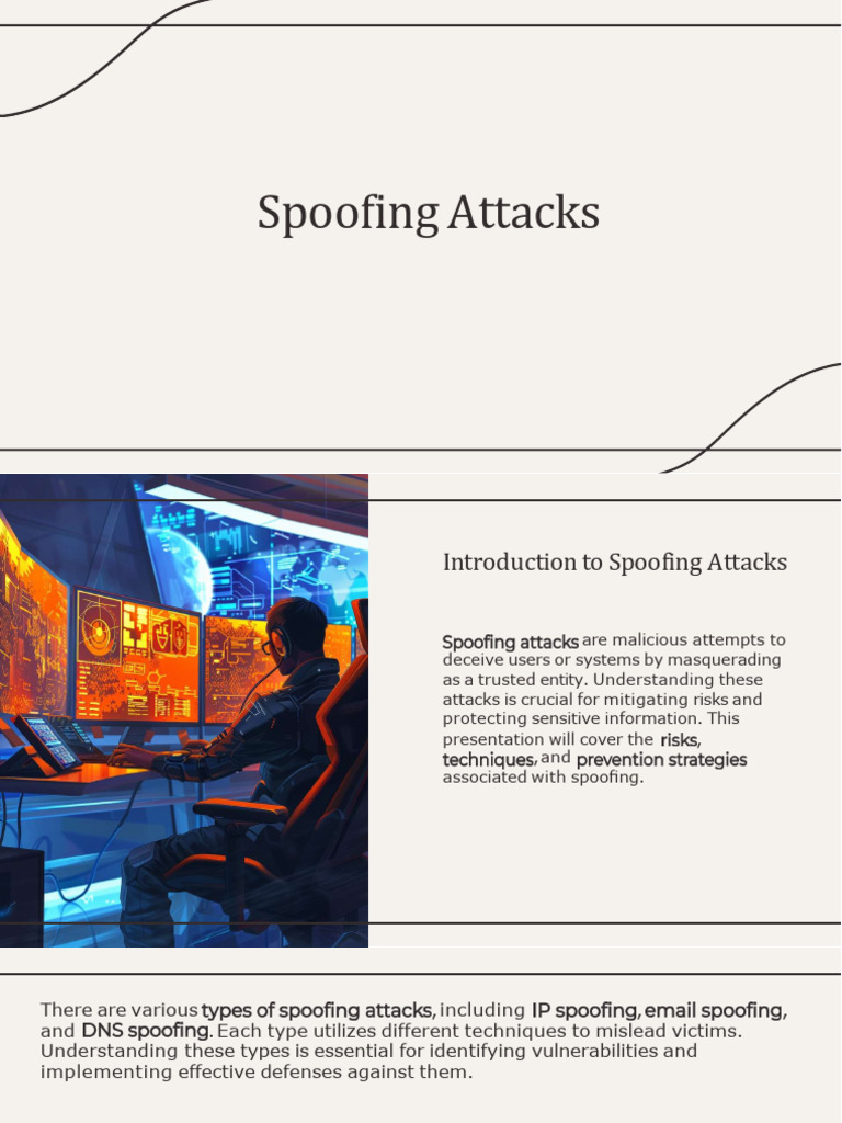 Slidesgo Understanding Spoofing Attacks Risks Techniques and Prevention Strategies ...