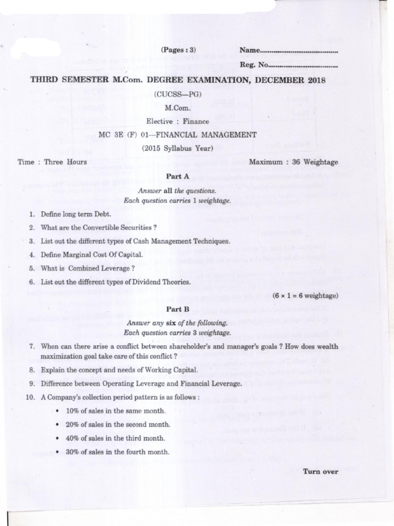 FINANCIAL-MANAGEMENT-DEC-2018 | PDF