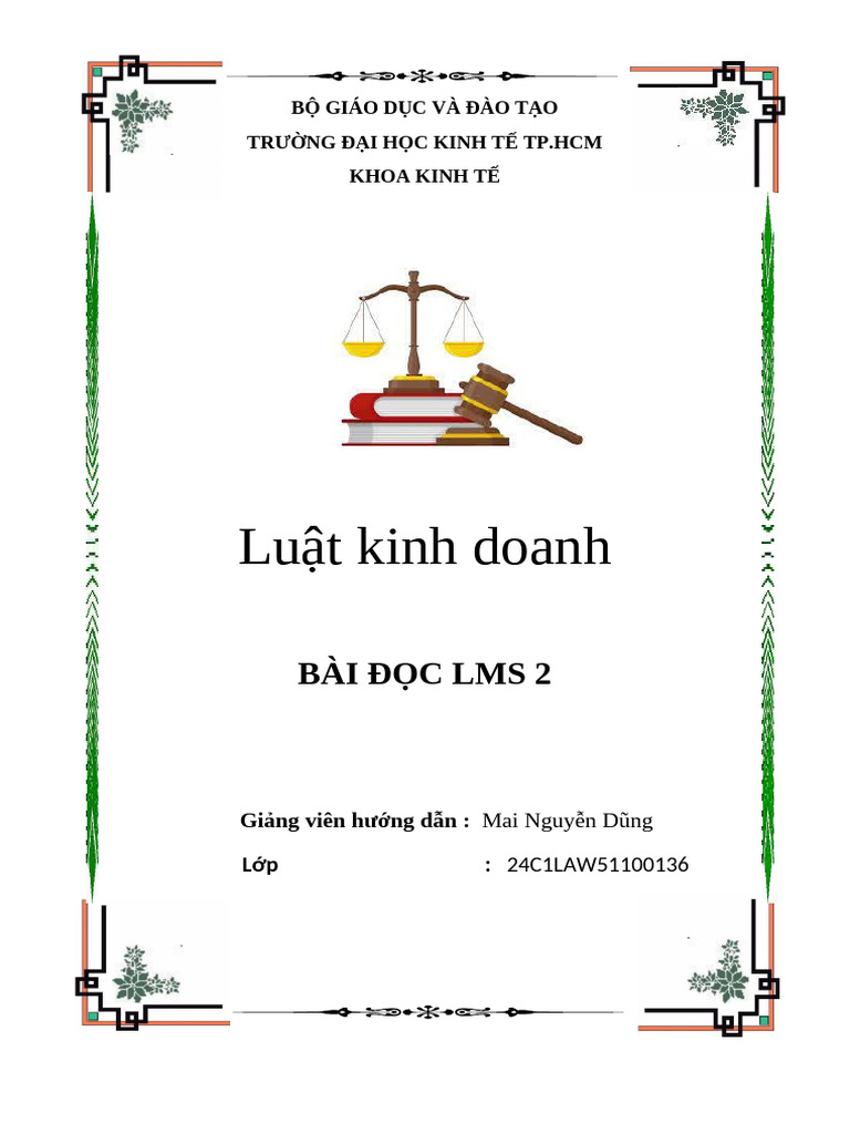 LMS2 Luật Kinh Doanh | PDF