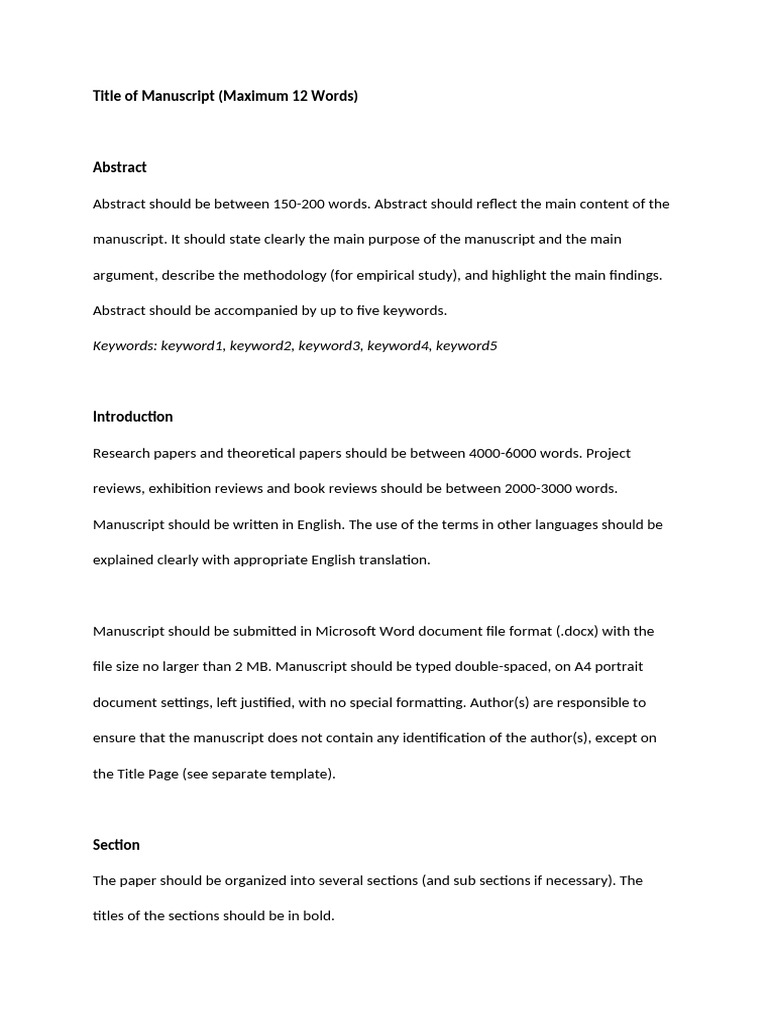 Interiority Manuscript Template | PDF | Citation | Apa Style