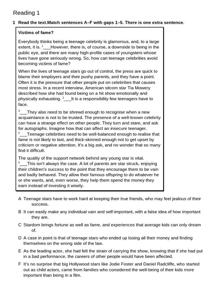 Reading Year 10 term 1 | PDF