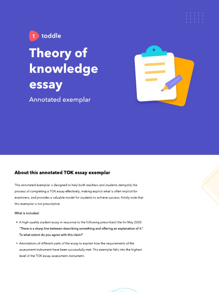TOK Essay Exemplar- Annotated | PDF | Knowledge | Falsifiability