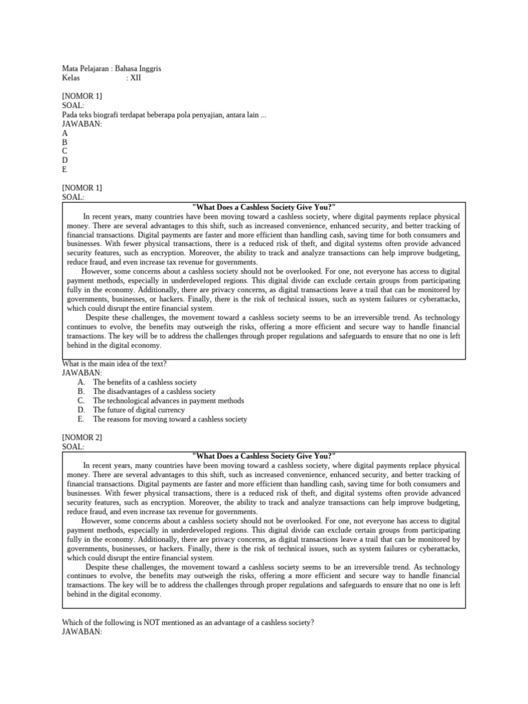 Soal Psas-Jwbn Bing Xii Smst1 NF Templet Pijar | PDF | Computer Security | Security