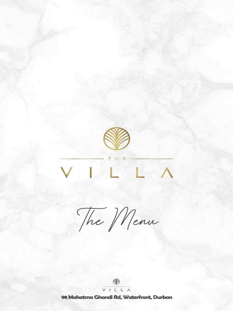 The Villa Menu | PDF