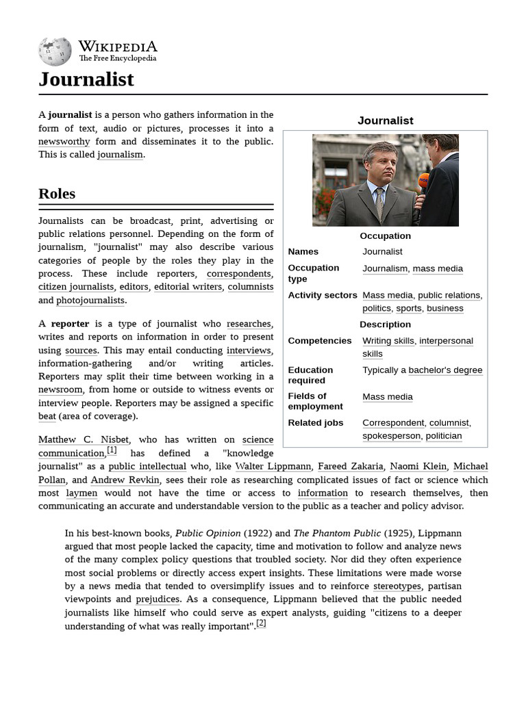 Journalist | PDF | Journalist | Journalism