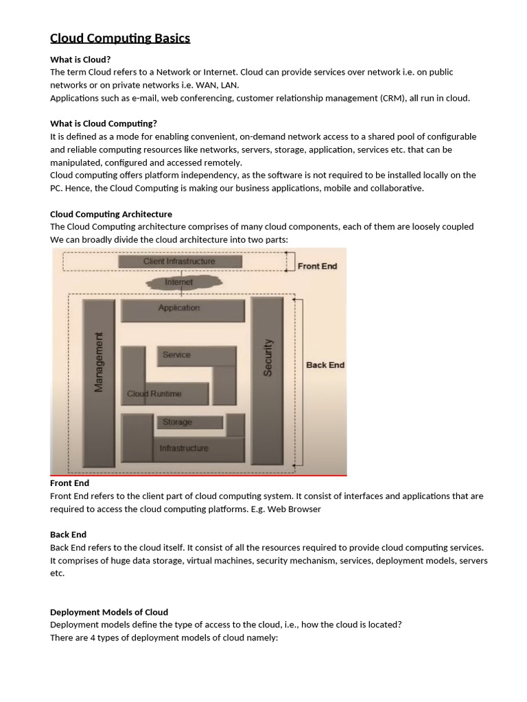 1 Cloud Computing (AutoRecovered) | PDF | Cloud Computing | Software As A Service