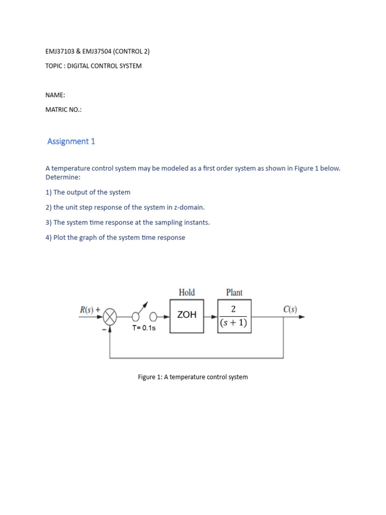 Digital Temperature Control Analysis | PDF