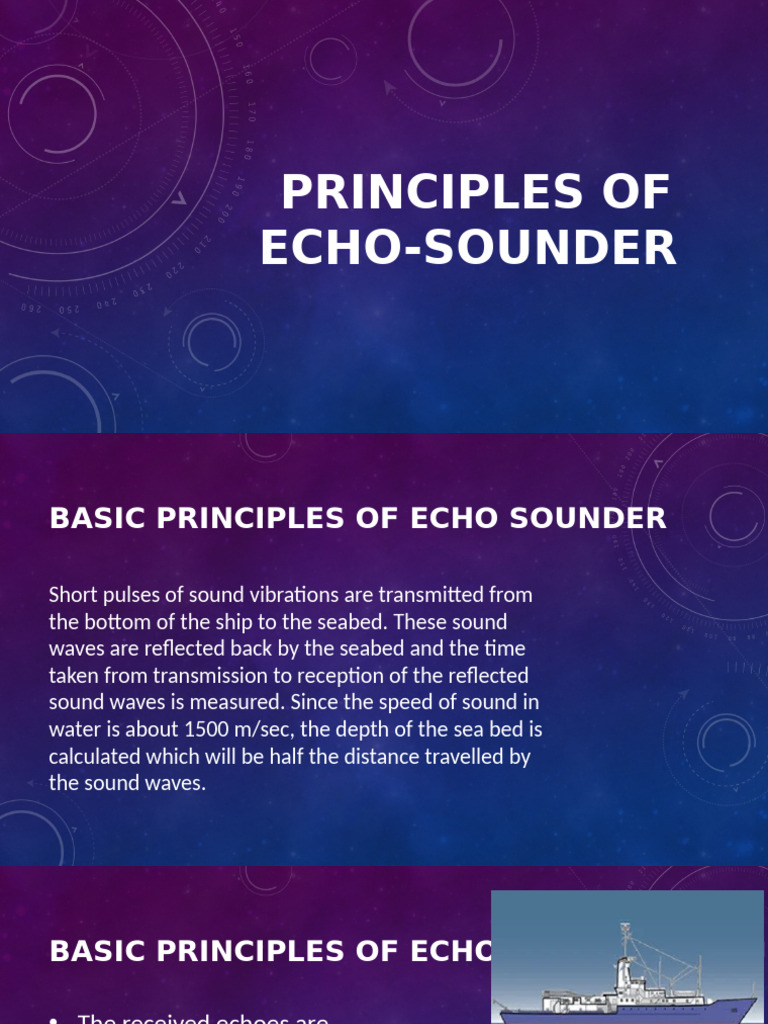Principles of Echo-sounder | PDF | Waves | Sound