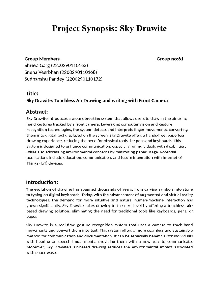 Project Synopsis 1 | PDF | Internet Of Things | Computer Keyboard