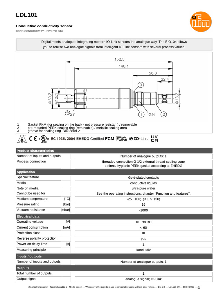 LDL101-00_EN-GB (1) | PDF | Sensor | Applied And Interdisciplinary Physics