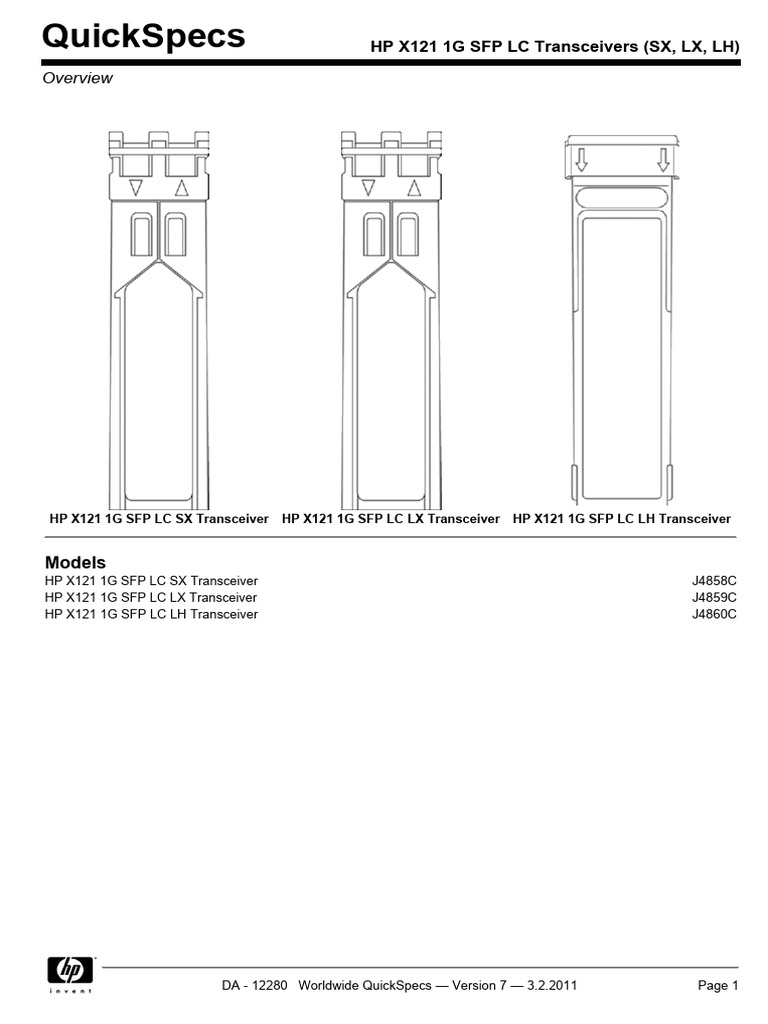 Modul HP SFP 1GB Multimode | PDF | Telecommunications Equipment ...