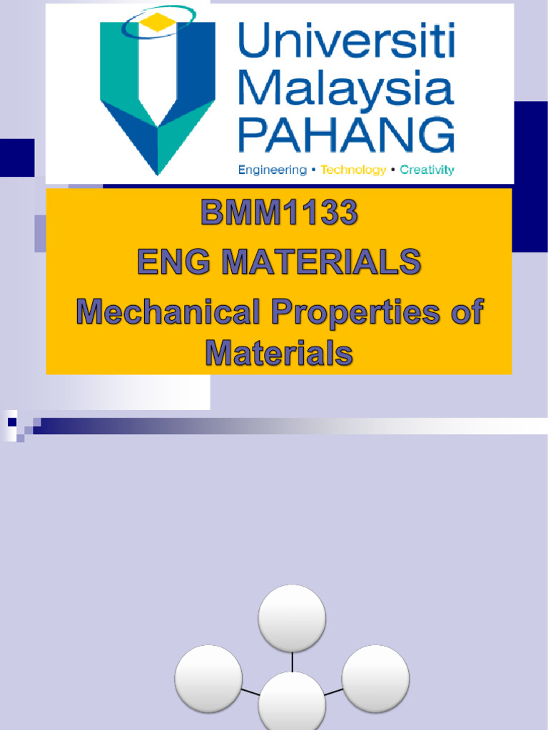 Slide Topic 3 - Mechanical Properties | PDF | Deformation (Engineering) | Fracture