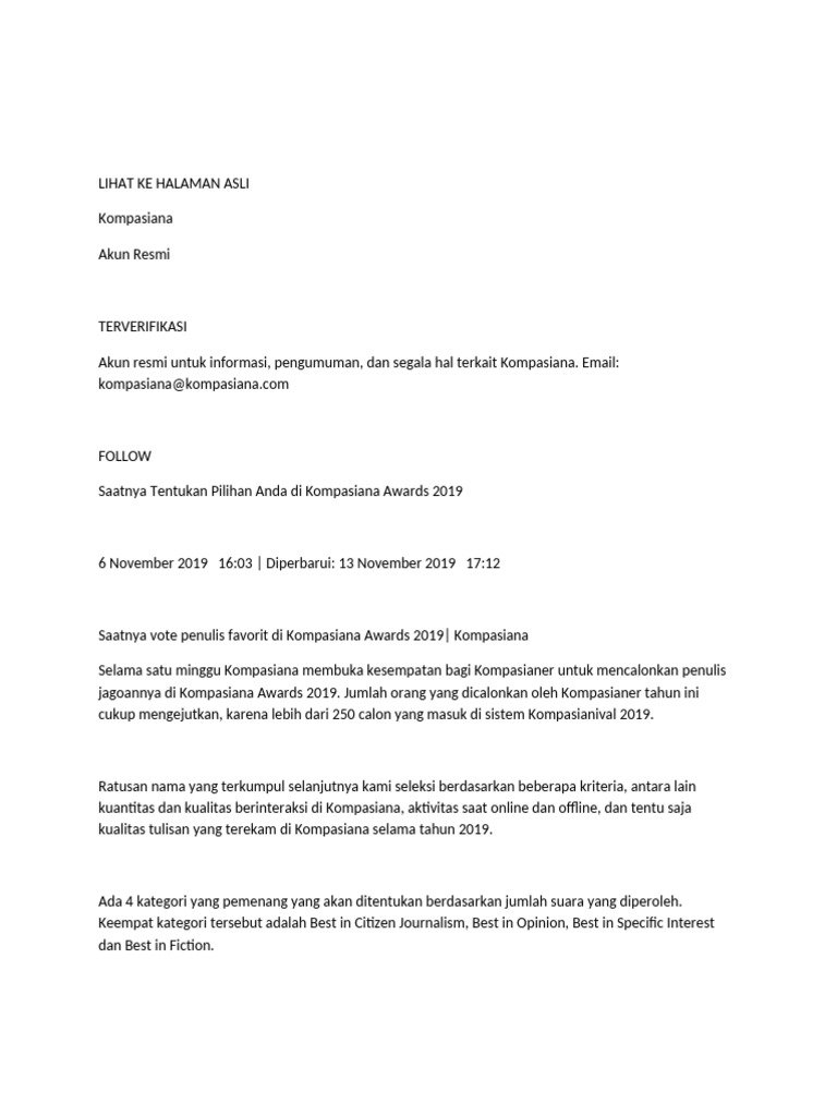 Seleksi Kompasiana | PDF