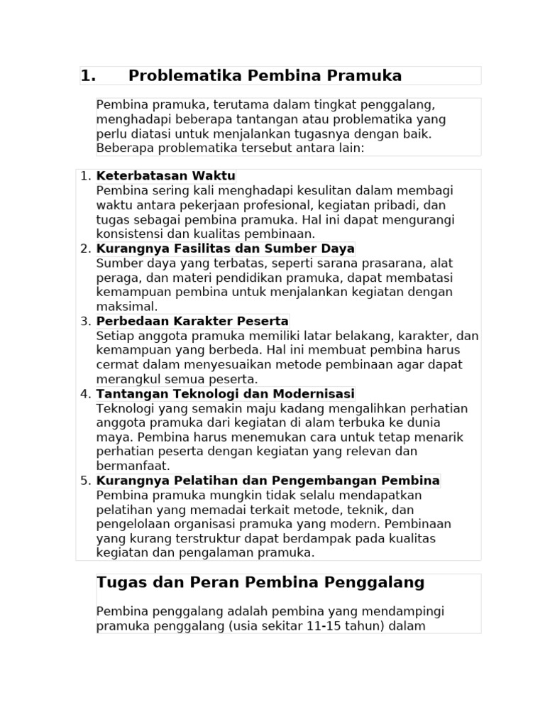 Problematika Pembina Pramuka | PDF