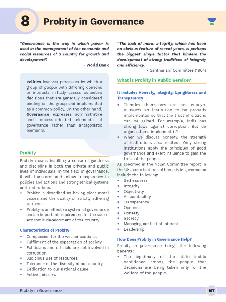 Understanding Probity in Governance | PDF | Governance | Freedom Of ...