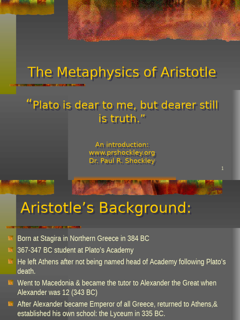 Aristotle S Metaphysics | PDF | Plato | Aristotle