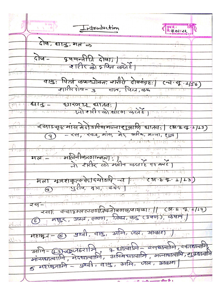 Dos Dhatu Mala | PDF