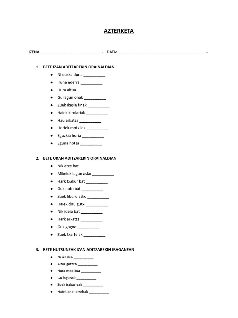 Azterketa 2 | PDF