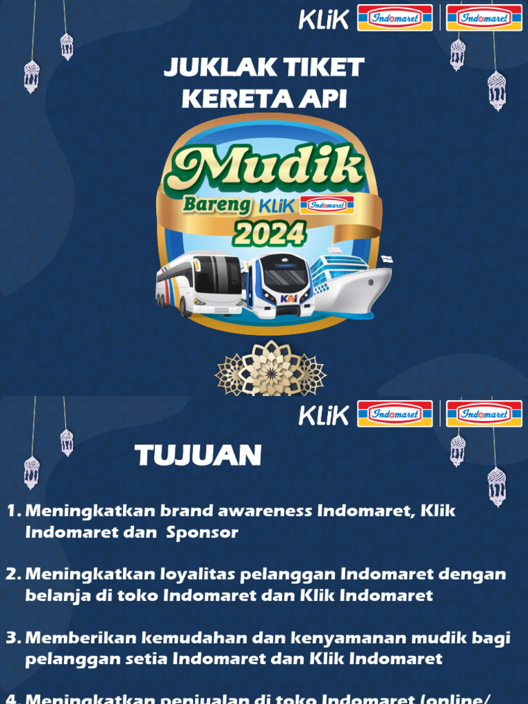 Juklak Trx Mudik Bareng Klik Indomaret 2024 - JKT (KERETA) | PDF