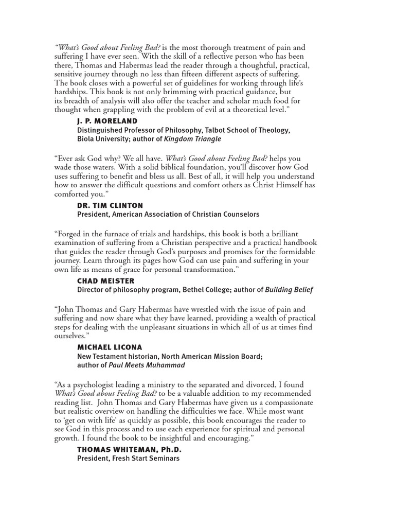 What's Good About Feeling Bad | PDF