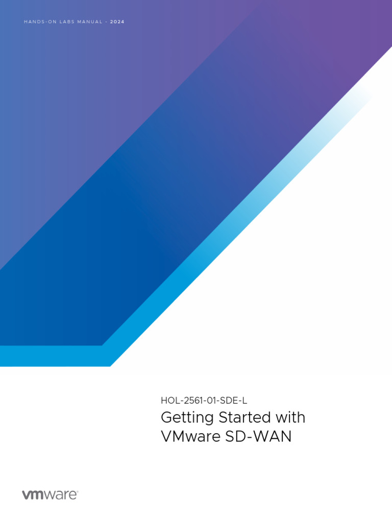 VMware SD-WAN Hands-On Lab Guide | PDF | Login | Computing