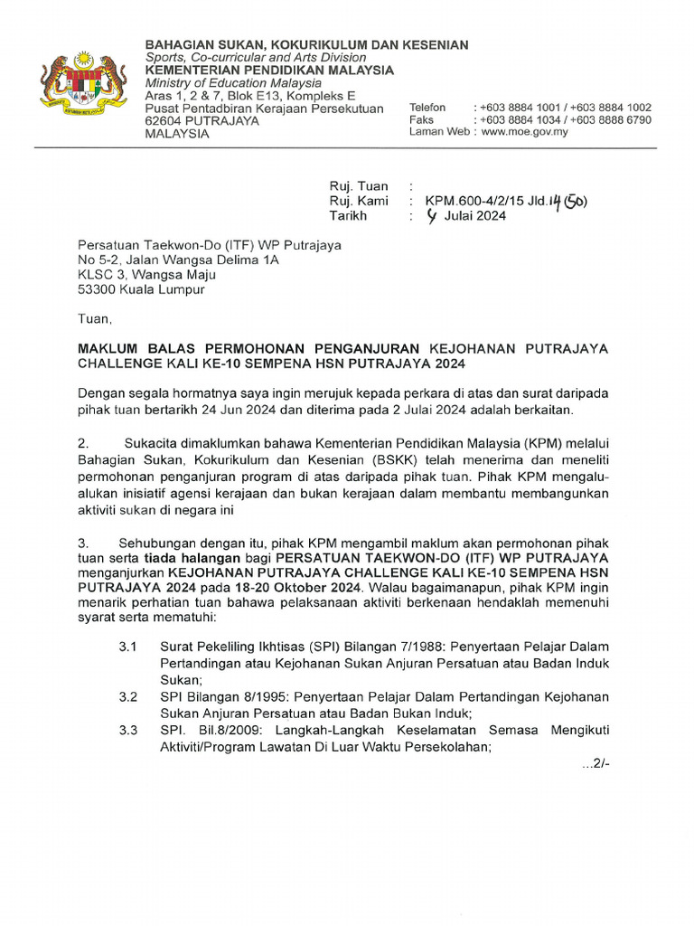 3.1 PTC 2024 Pelepasan Menyertai Program (KPM BSKK) | PDF