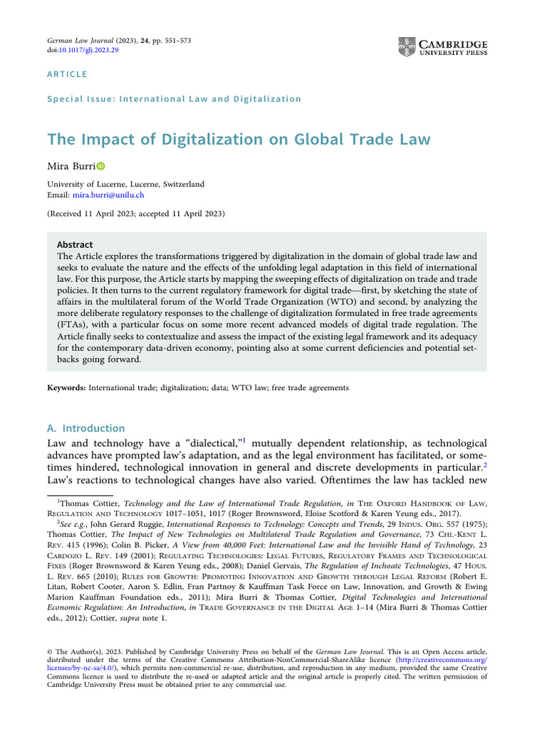 The Impact of Digitalization o | PDF | World Trade Organization ...