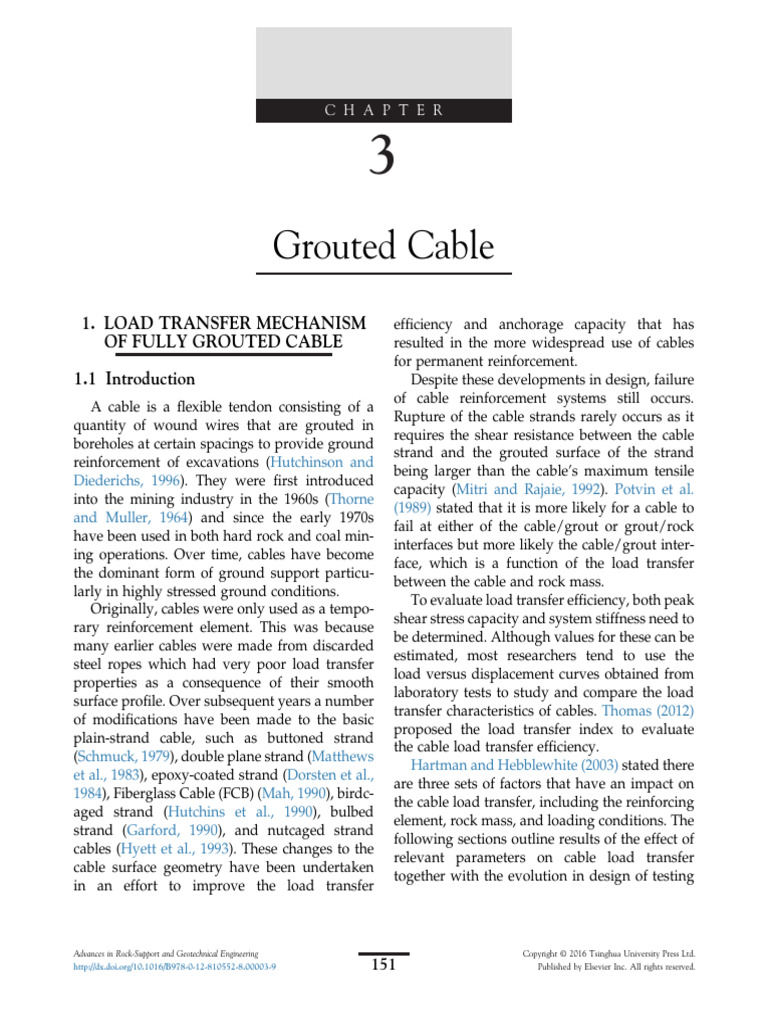 Chapter 3 - Grouted Cable | PDF | Concrete | Strength Of Materials