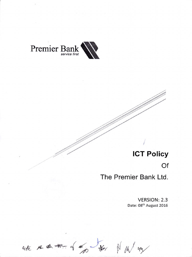Latest Copy of ICT Policy of The Bank | PDF | Information Security ...