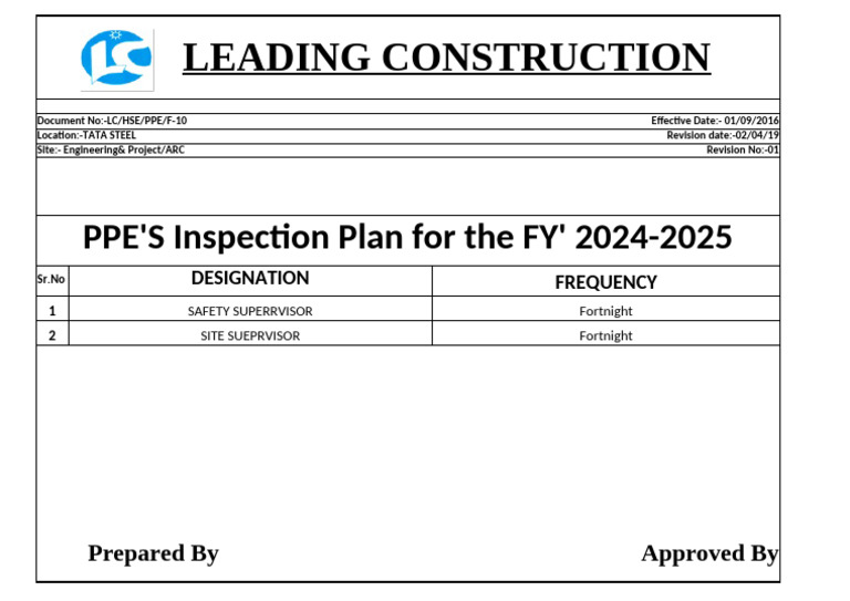 PPE'S Audit PLAN 2024-2025 | PDF