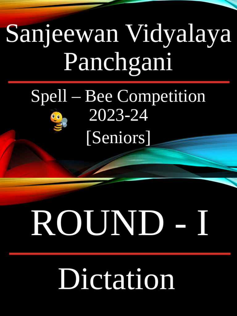 Spell Bee Senior 1 | PDF