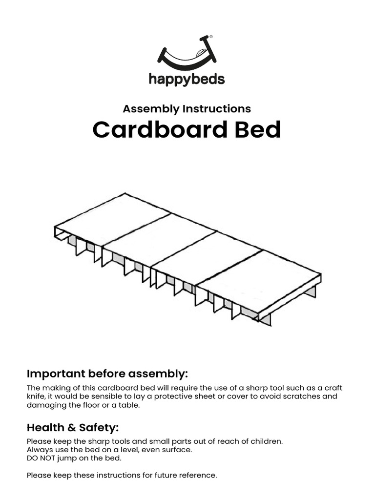 Cardboard Bed Assembly Guide | PDF | Paperboard