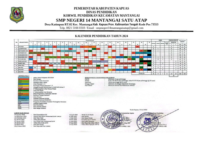 Kalender Pendidikan 2024 | PDF