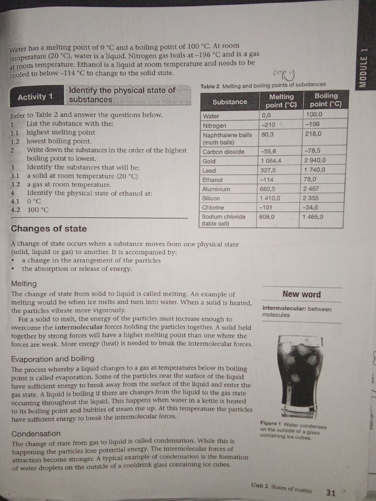 Study Notes Grade 10 Physical Sciences | PDF