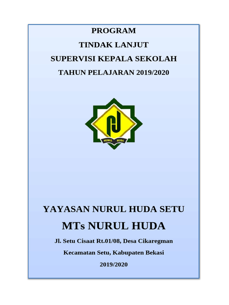 Program tindak lanjut Supervisi | PDF