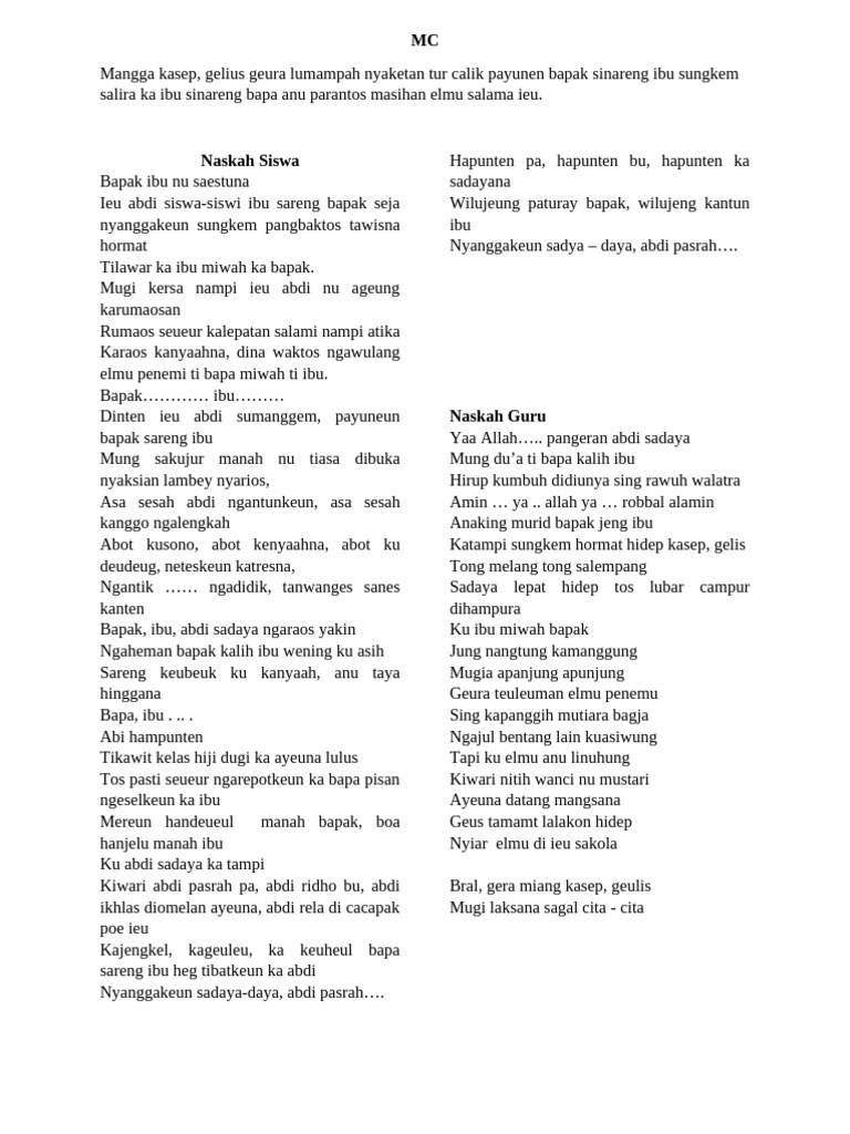 Naskah Sungkem | PDF