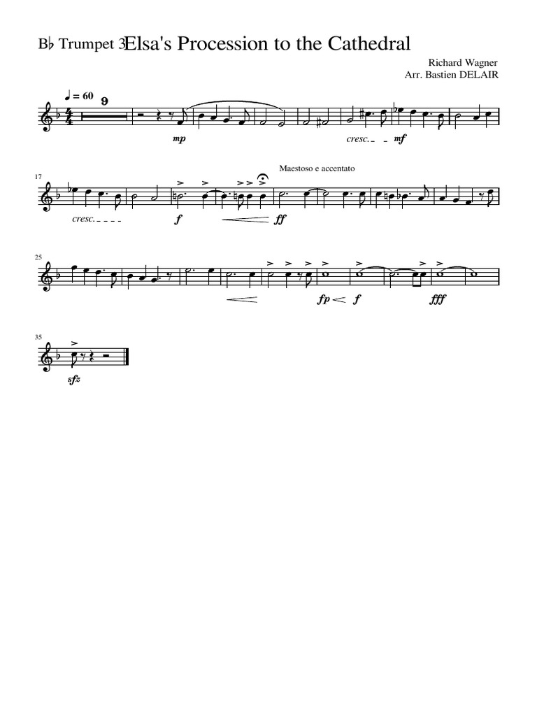 Elsas Procession To The Cathedral Brass Octet-Bb - Trumpet - 3 | PDF