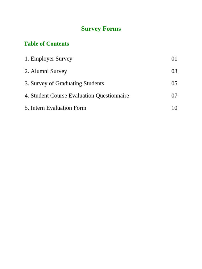 All Survey Forms | PDF | Lecture | Teaching Method