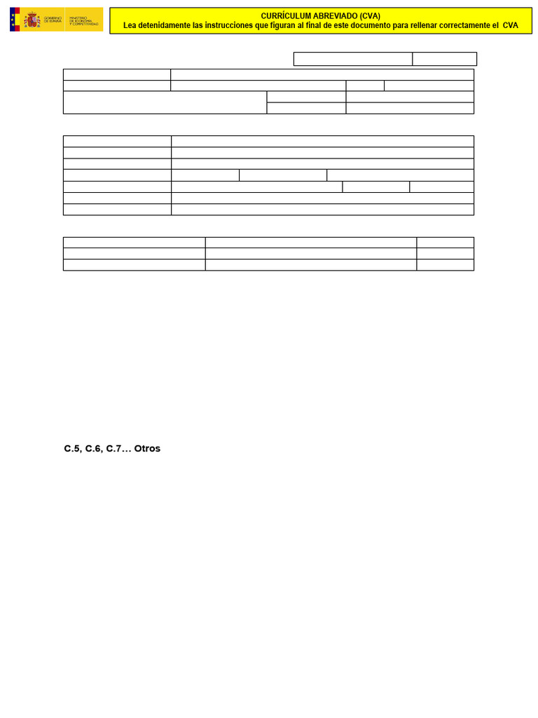 Modelo de Curriculum Abreviado Mineco | PDF | Plan de estudios | Red mundial