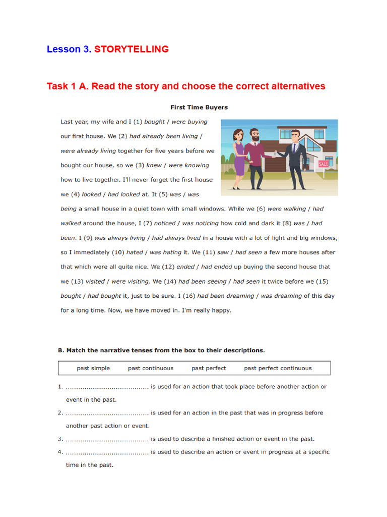 Storytelling (a worksheet) | PDF