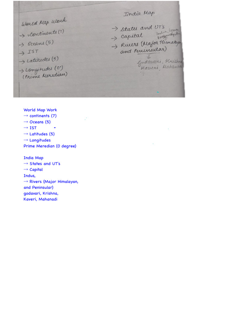 Geography Mapwork Class 11 M7Z | PDF