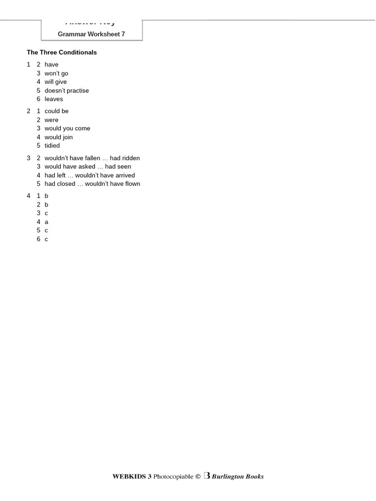 Webkids3 TRM Grammar Worksheet7 Ak 17902 | PDF