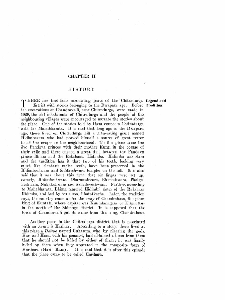 Chitradurga 1967 Chapter2 History | PDF